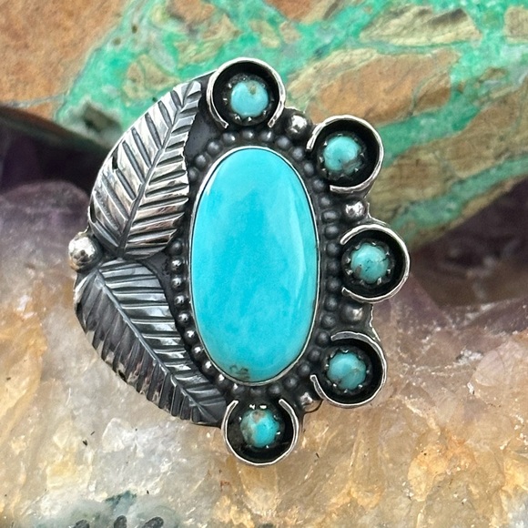 Jewelry | Kingman Turquoise Southwestern Sterling Silver Ring | Poshmark